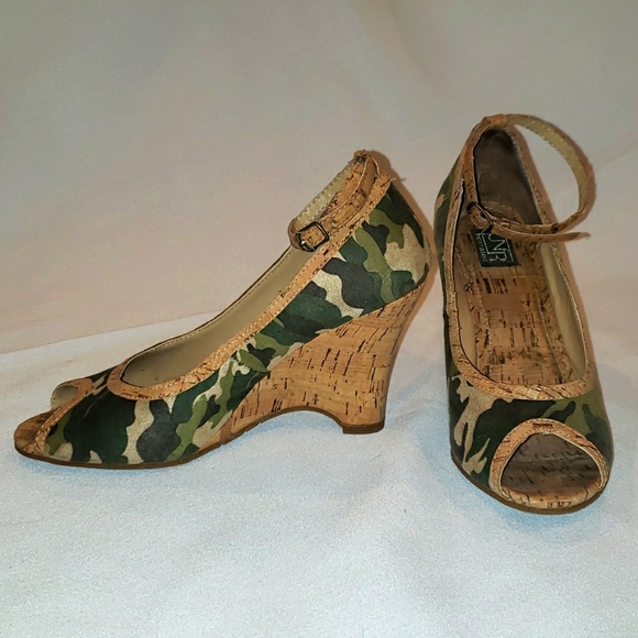 Not Rated | Shoes | Camouflage Cork High Heals | Poshmark